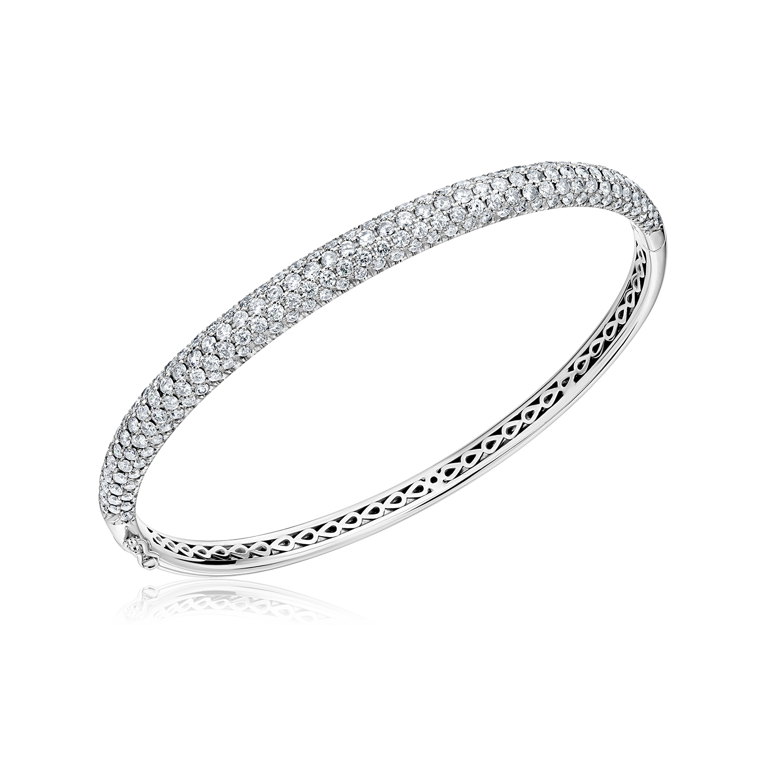 Bangle Diamond Bracelet in Gold - Israel Diamond Center