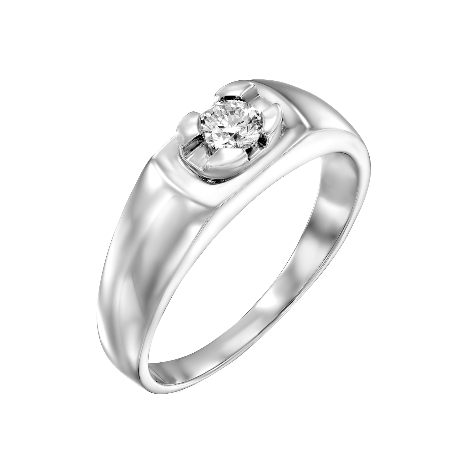 Engagement Diamond Ring in White Gold - Israel Diamond Center